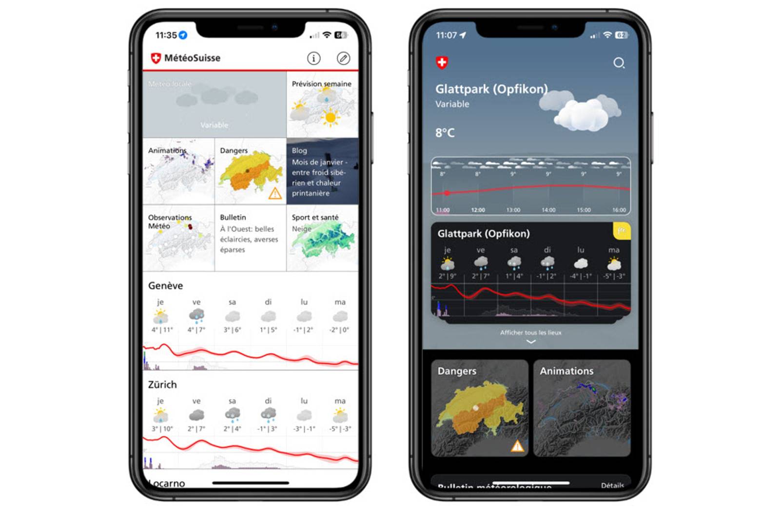 MétéoSuisse améliore sa très populaire application mobile